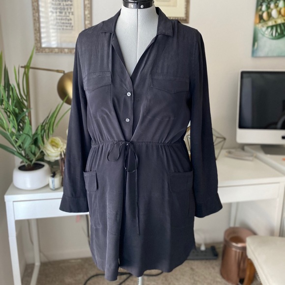 Equipment | Dresses | Equipment Utility Tie Waist Shirt Dress | Poshmark